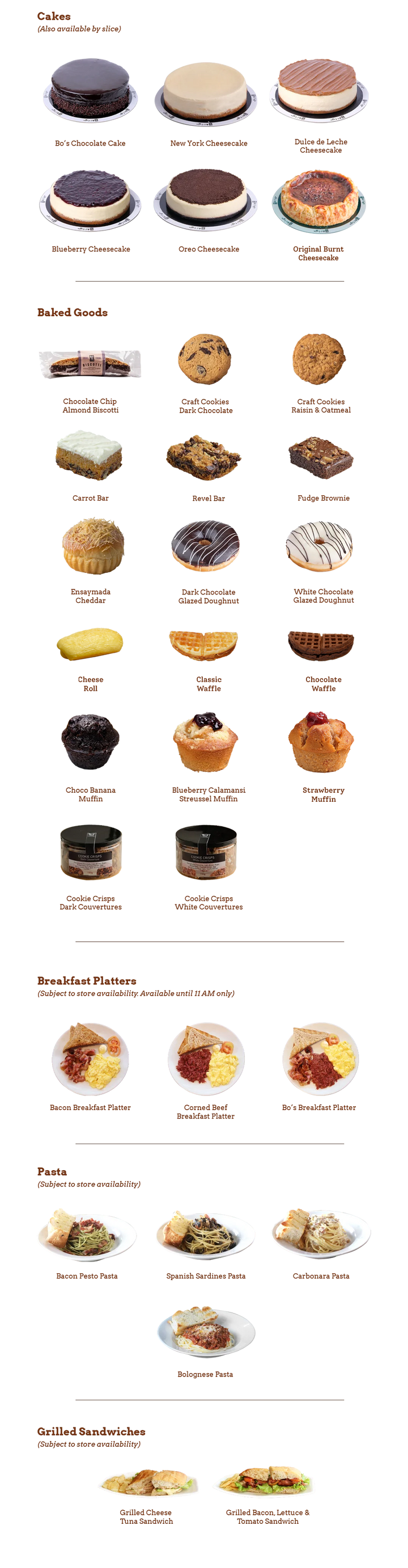 Menu Homegrown Brew Philippine Coffee Store | Bo's Coffee